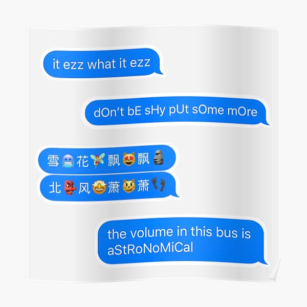 "tiktok viral texts pack" Poster by mandyxg | Redbubble