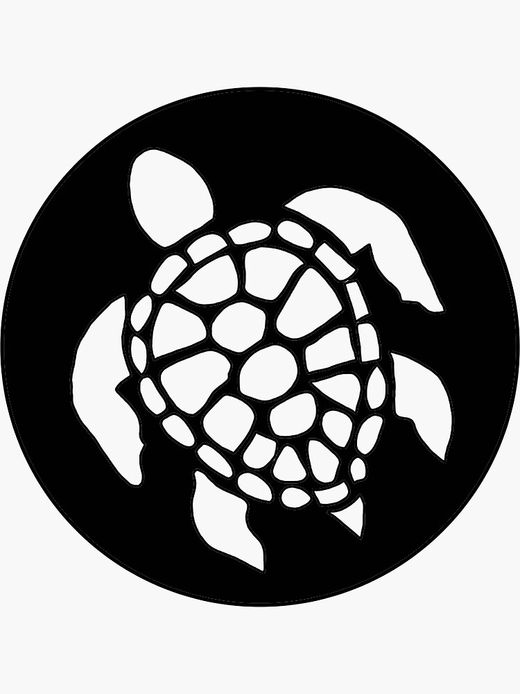 "black and white turtle " Sticker for Sale by AJknots | Redbubble