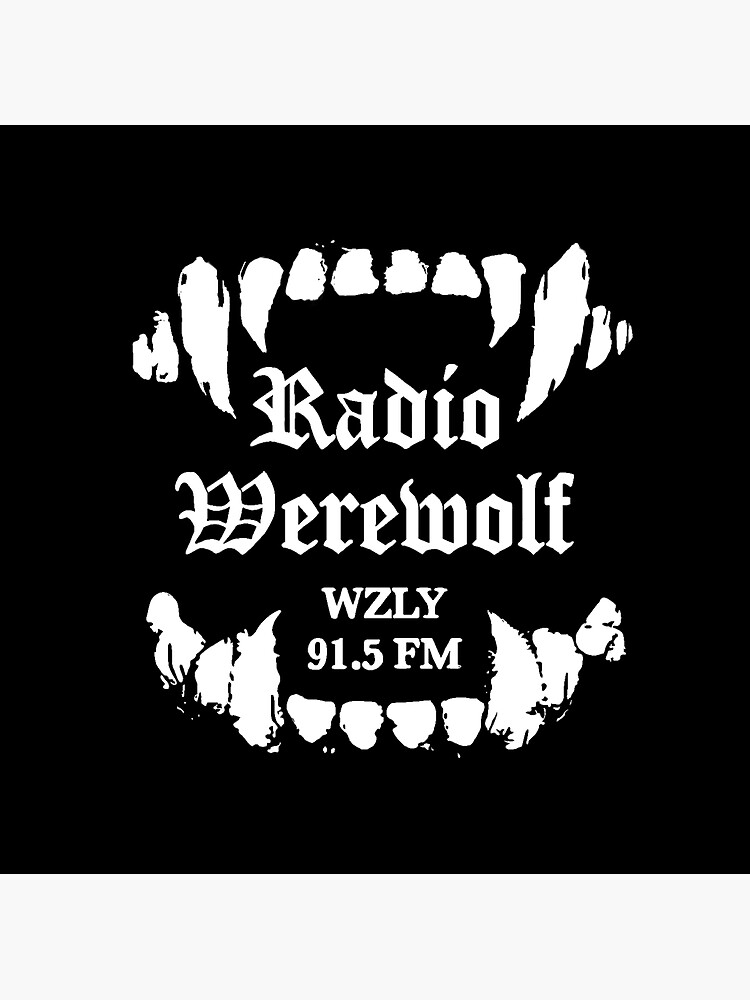 "Radio Werewolf WZLY" Sticker by fpowerso | Redbubble