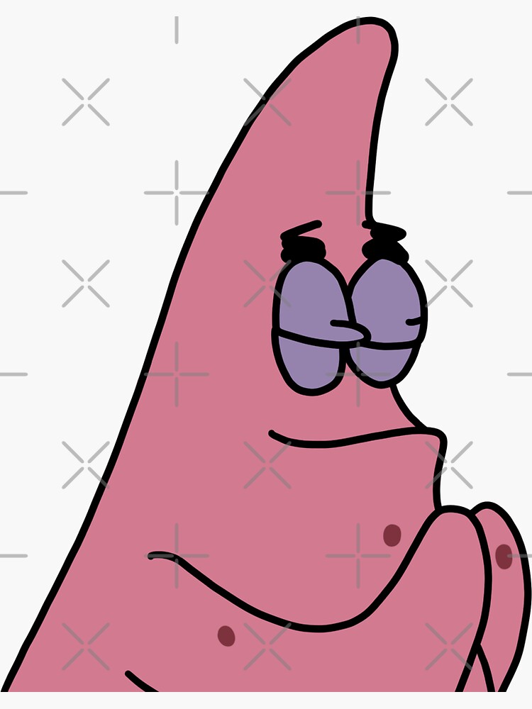 "Praying Patrick" Sticker for Sale by smileyfriend | Redbubble