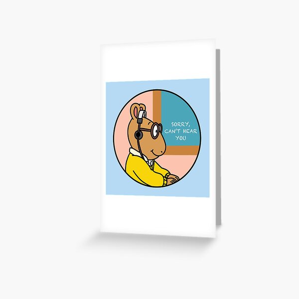 "Arthur Meme | Arthur Headphones Meme" Greeting Card by smileyfriend ...