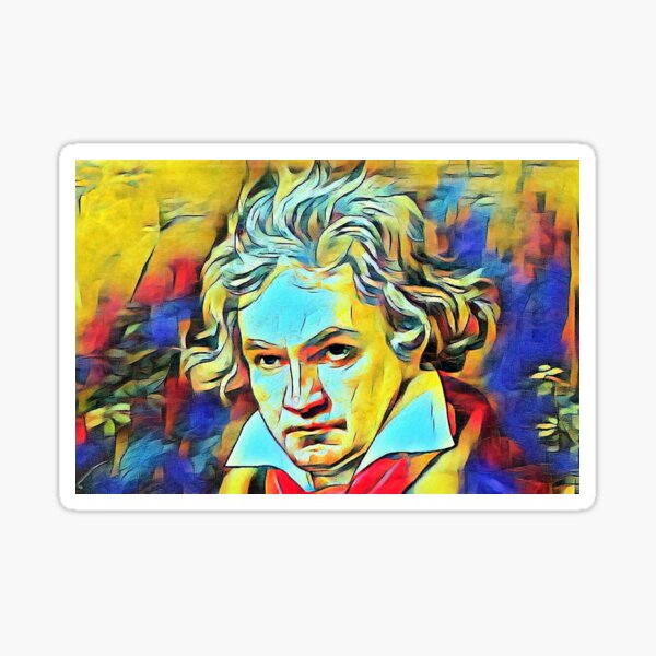 "Portrait of Ludwig van Beethoven" Sticker for Sale by mar73 | Redbubble