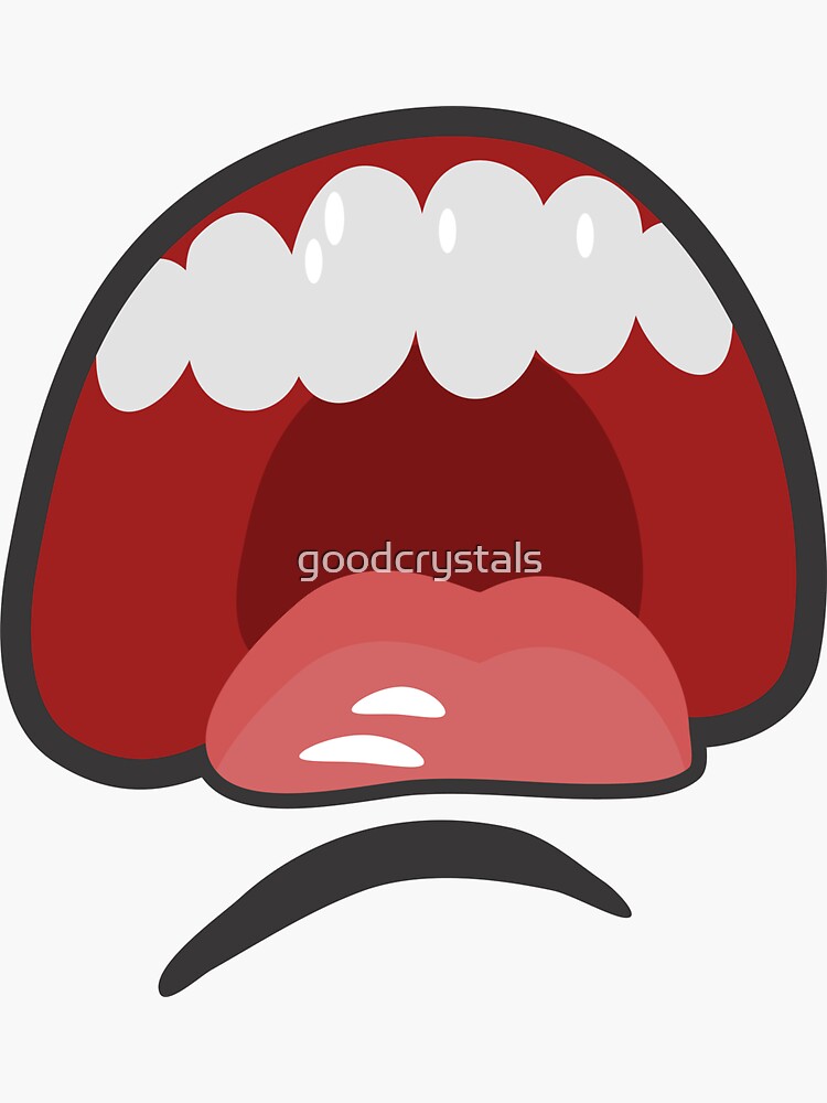 "Face mask Open Mouth shouting" Sticker for Sale by goodcrystals ...