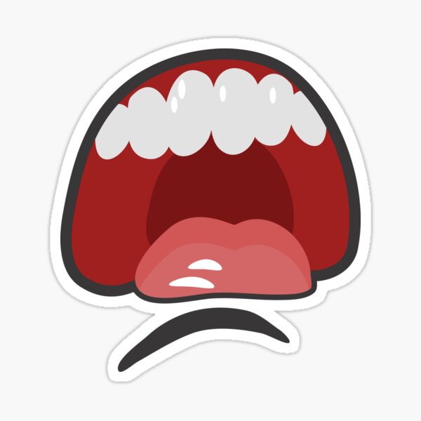 "Face mask Open Mouth shouting" Sticker for Sale by goodcrystals ...