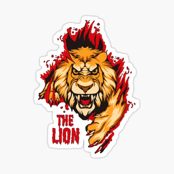"The lion" Sticker for Sale by TopDesignArt | Redbubble