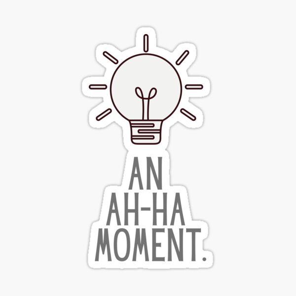 "An Ah-ha Moment." Sticker by VintageCentury | Redbubble