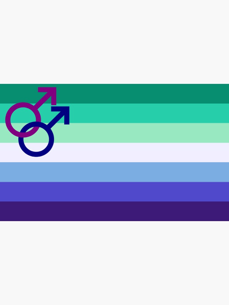 "Double Mars Gay Man Pride Flag (Alt. Ver.)" Sticker by gayflagblog ...