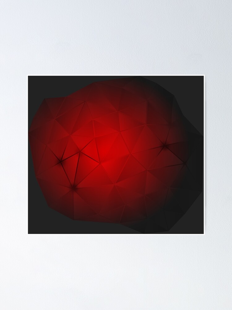 "Red Triangle Tech stone" Poster for Sale by jc007 | Redbubble