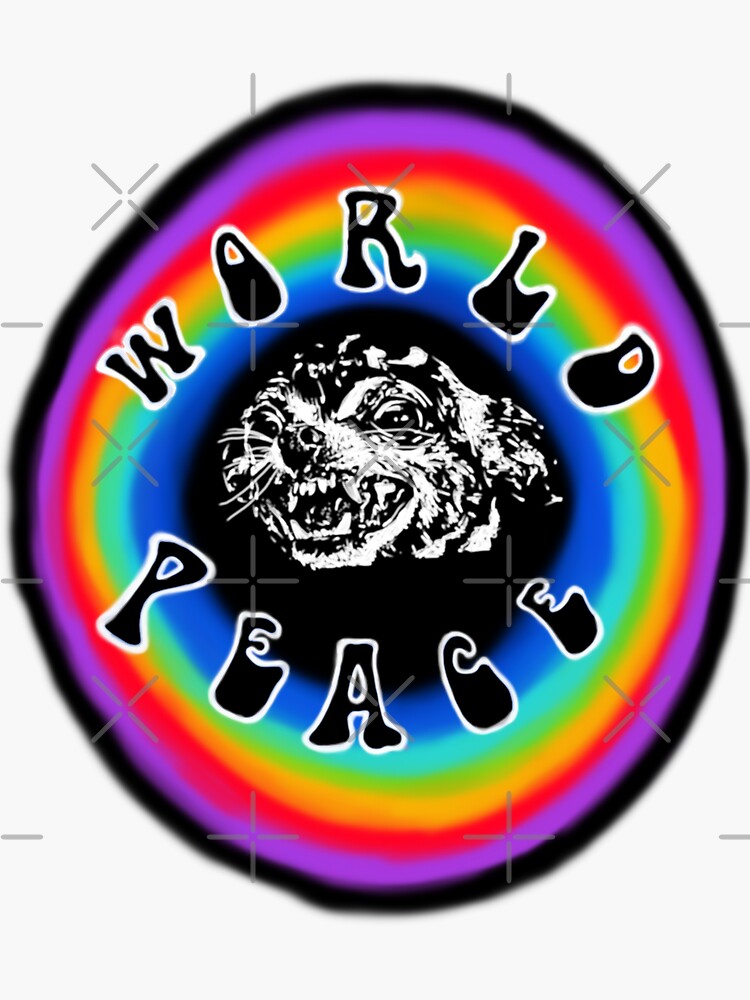 "World Peace " Sticker for Sale by harleydraws | Redbubble