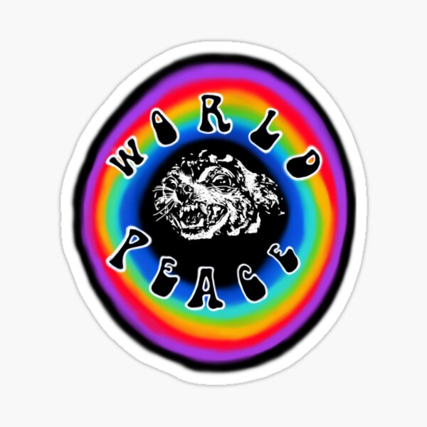 "World Peace " Sticker for Sale by harleydraws | Redbubble