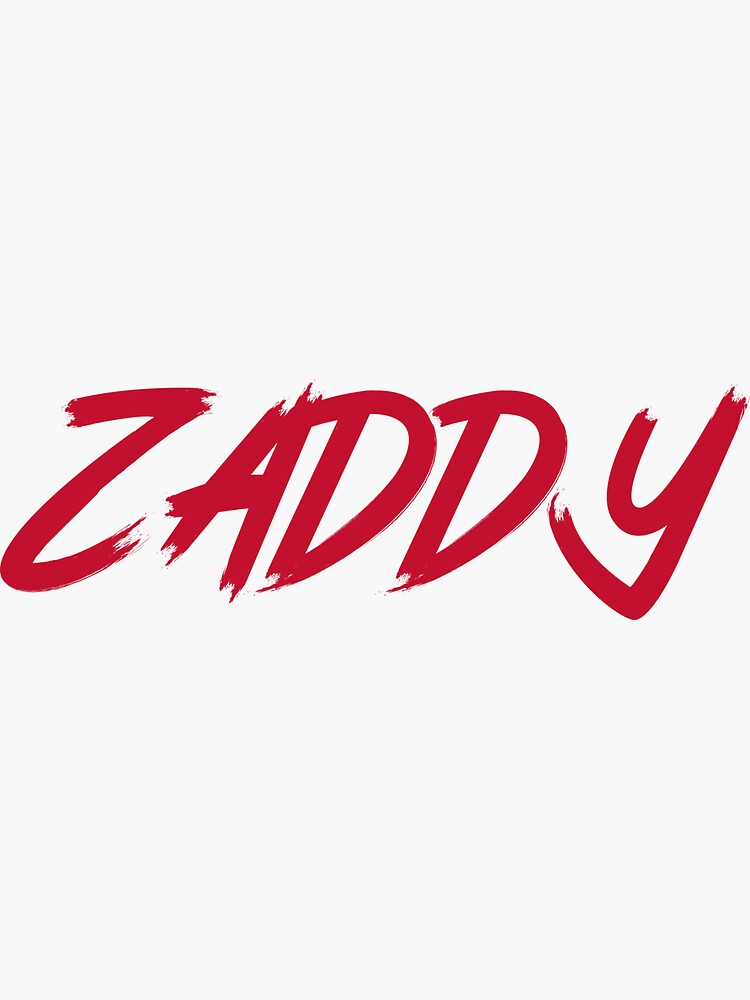 "The ZADDY Print | Red Graphic, White Background" Sticker for Sale by ...