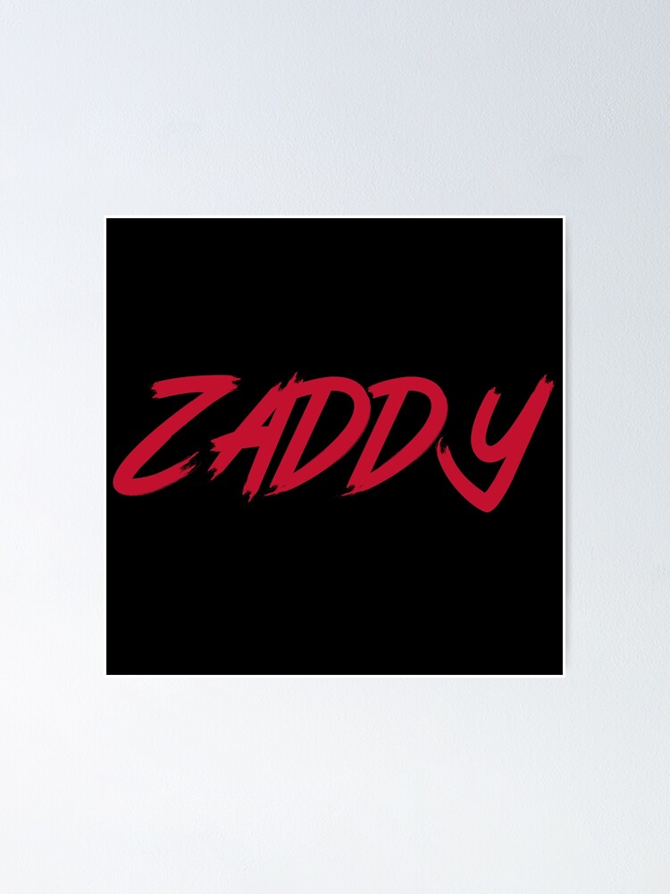 "The ZADDY Print | Red Graphic, Black Background" Poster by litfarm ...