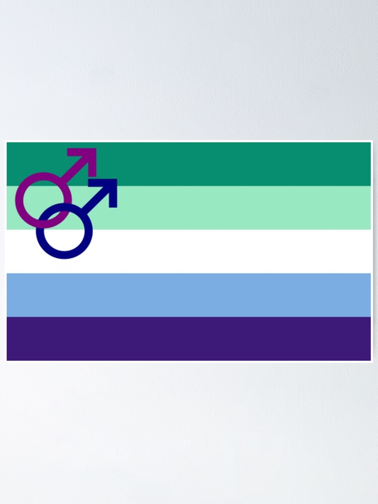 "Double Mars Gay Man Pride Flag (Alt. Ver.) Simplified" Poster for Sale ...