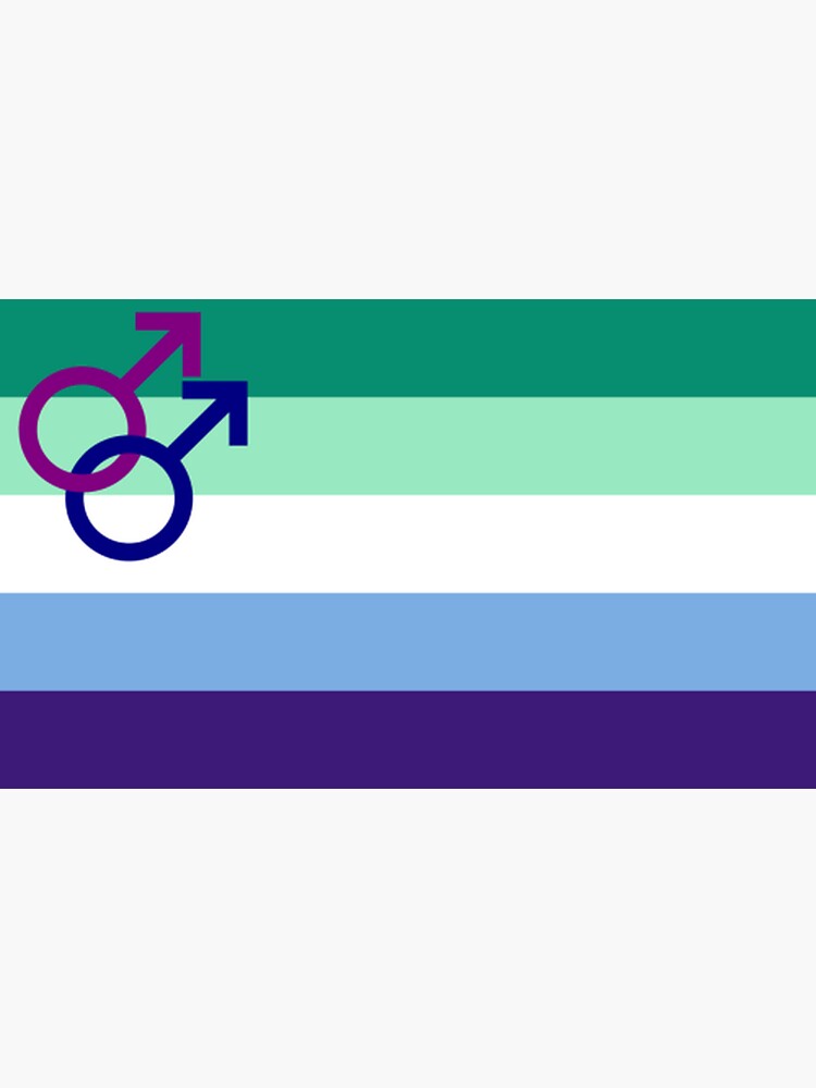 "Double Mars Gay Man Pride Flag (Alt. Ver.) Simplified" Sticker for ...