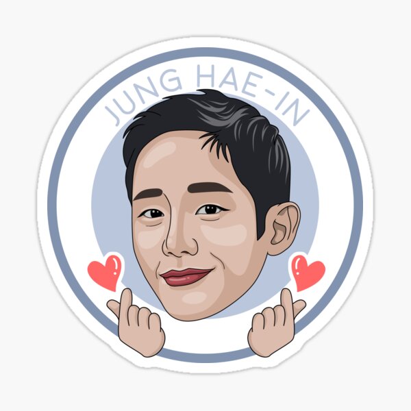 "OPPA Jung Hae-In" Sticker for Sale by MisisPepper | Redbubble