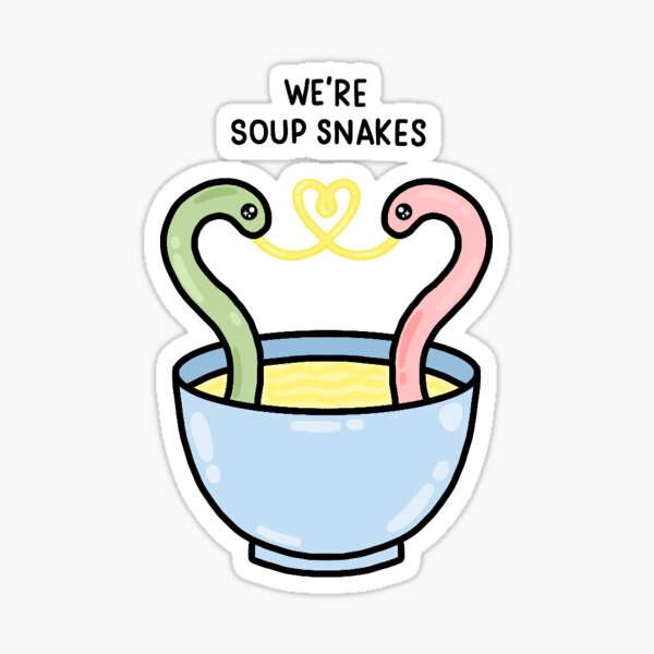 "The Office Soup Snakes" Sticker by cutermelon | Redbubble
