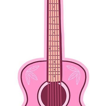 "Pink Guitar" Sticker for Sale by mysterymixtapes | Redbubble