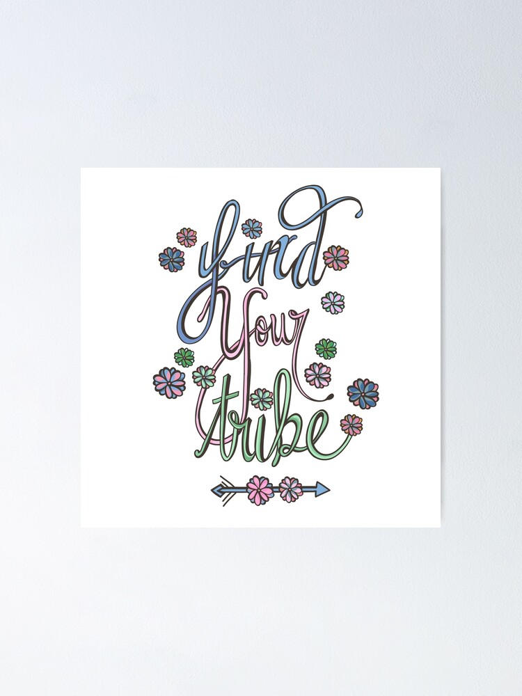 "Find your tribe - Springtime Pastel Colour Palette" Poster by ...