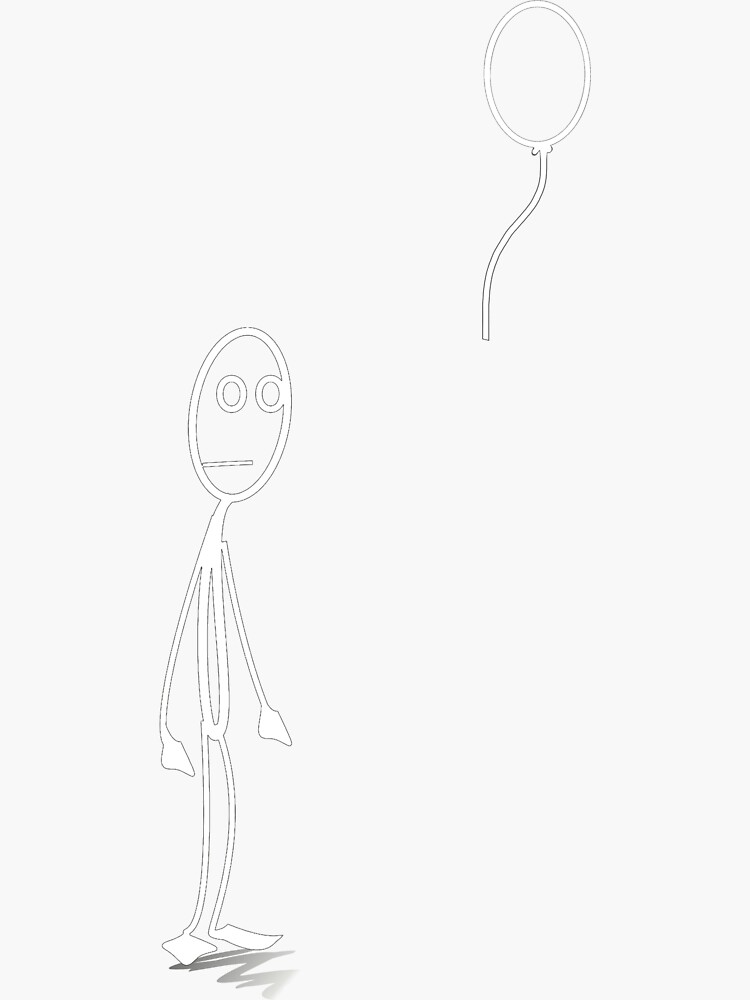 "Stickman balloon design gift idea" Sticker by JNKoenig | Redbubble