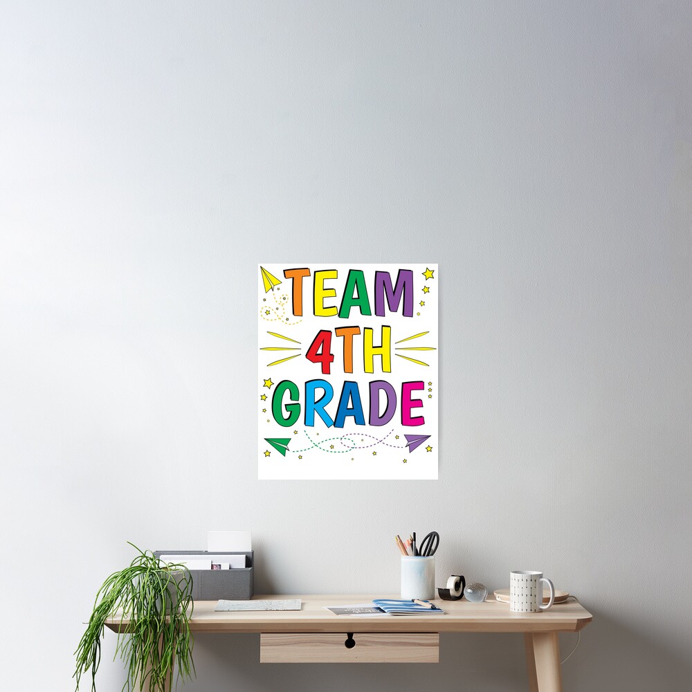 "Team 4th Grade Fourth First Day of School" Art Print for Sale by ...