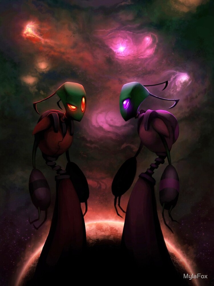 "Invader Zim Fan Art - Almighty Tallest Red & Purple" iPhone Case for ...