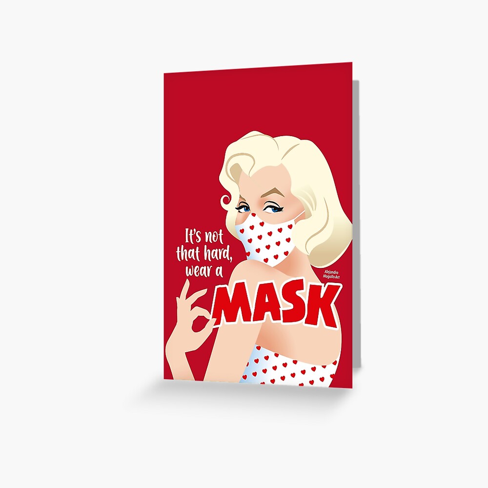 "Wear a mask" Greeting Card for Sale by AleMogolloArt | Redbubble