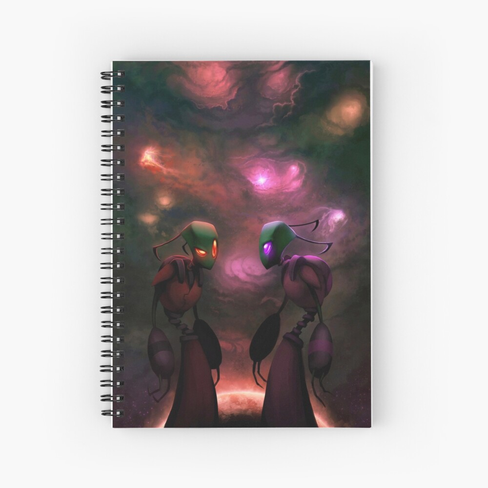 "Invader Zim Fan Art - Almighty Tallest Red & Purple" Spiral Notebook ...
