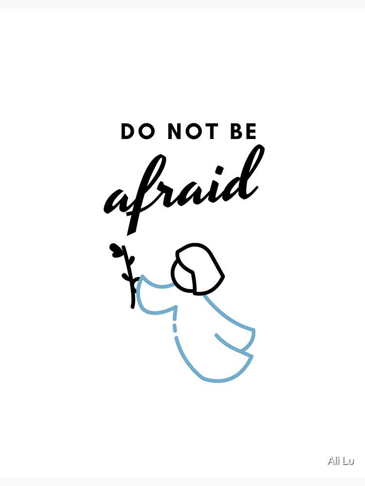 "'Do Not Be Afraid' with angel design" Sticker for Sale by alifusi ...