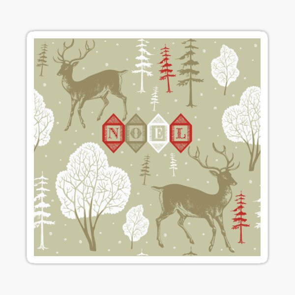 "Elk tree illustration" Sticker by Larry1007 | Redbubble