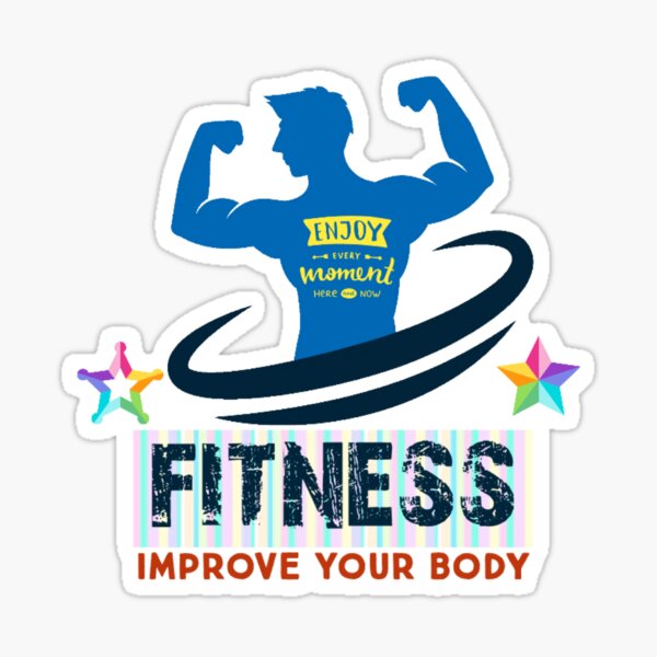 "body fitness logo" Sticker by alanabia | Redbubble
