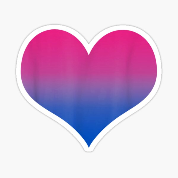 "Bisexual Pride Bi Flag Heart Gradient Lgbtq Love " Sticker for Sale by ...