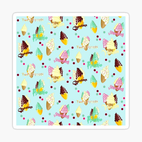 "Summertime - Ice creams" Sticker by FlowerCloud | Redbubble