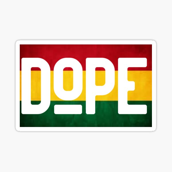 "DoPE rasta color flag" Sticker by lovesuperkarma | Redbubble
