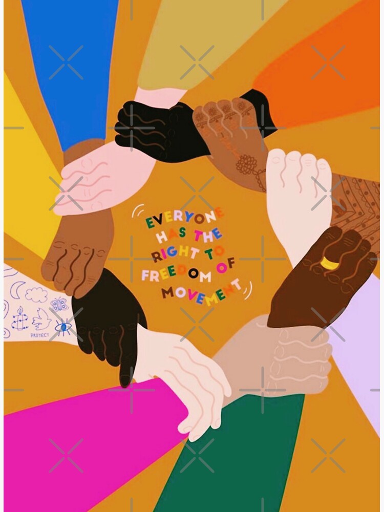 "Everyone Has The Right To Freedom Of Movement " Sticker by moniquesb ...