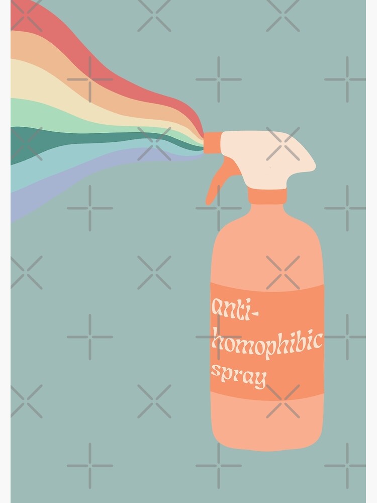 "anti homophobic rainbow spray " Poster by Jaz-ai | Redbubble
