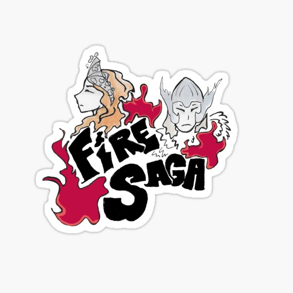 "Fire Saga: Eurovision " Sticker for Sale by NightLightt | Redbubble