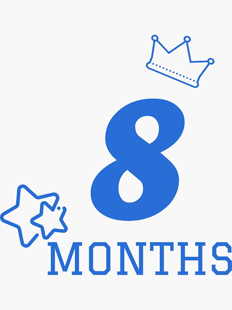 "8 months babysuit" Sticker for Sale by SuChaDa | Redbubble