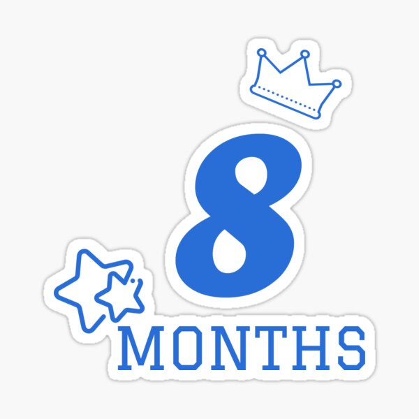 "8 months babysuit" Sticker for Sale by SuChaDa | Redbubble