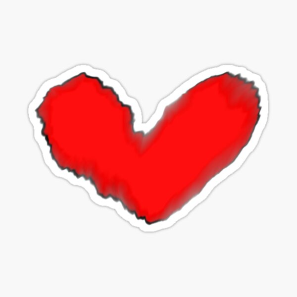 "Blurry Heart in RED" Sticker for Sale by LatifaDosSantos | Redbubble