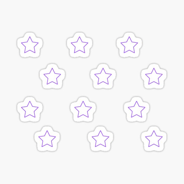 "Purple Star Outline Pack" Sticker for Sale by tia-johnson | Redbubble
