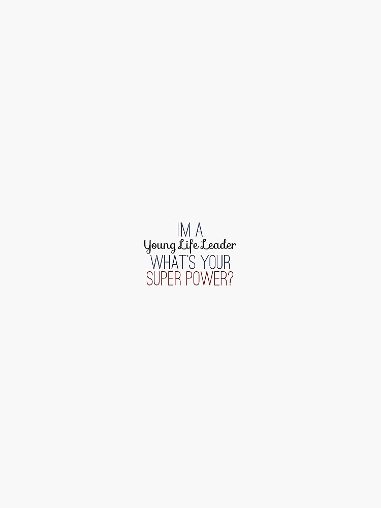 "Young Life Leader" Sticker for Sale by Bfloystrop12 | Redbubble