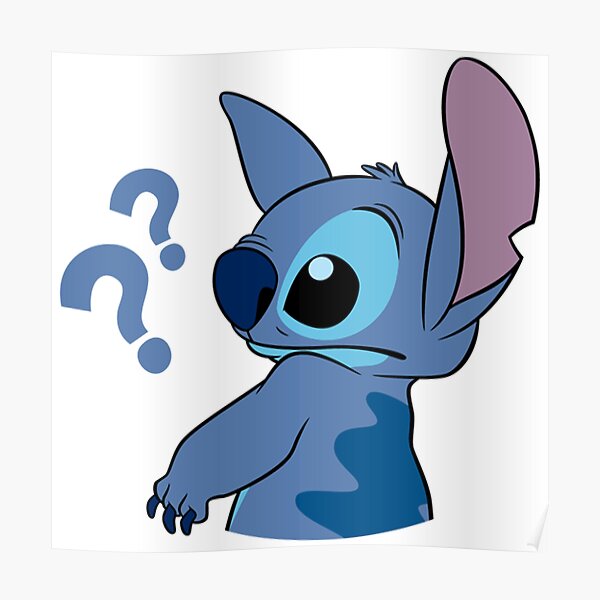 "Questioning Stitch" Poster for Sale by Lost2Infinity | Redbubble