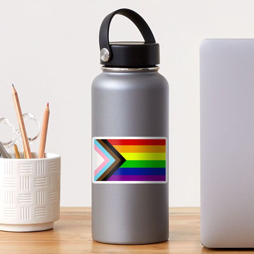 "Progress Pride Flag Decal LGBTQAA " Sticker for Sale by amariei ...