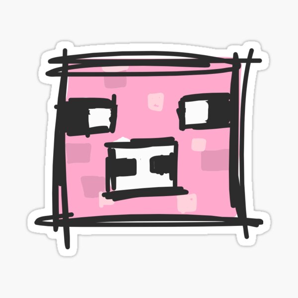 "Minecraft Pig" Sticker for Sale by LeviKenway | Redbubble
