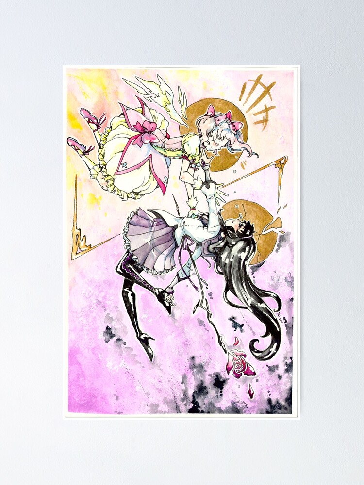 "Madoka and Homura" Poster for Sale by Whimsydrawing | Redbubble