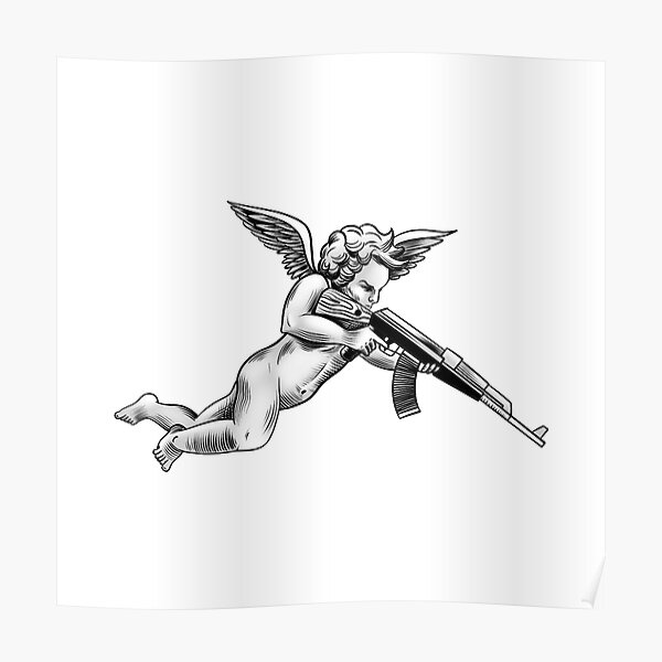 "Angel with gun" Poster for Sale by nikolaysparkov | Redbubble