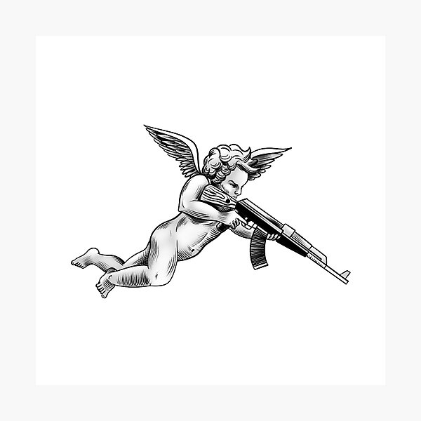 Lámina fotográfica «Angel con pistola» de nikolaysparkov | Redbubble