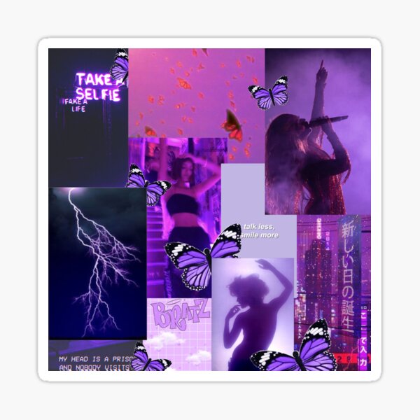 "purple aesthetic collage" Sticker by aesthetic-honey | Redbubble