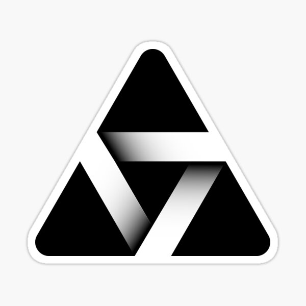 "Shadow Triangle White" Sticker by AlexGreenberg | Redbubble