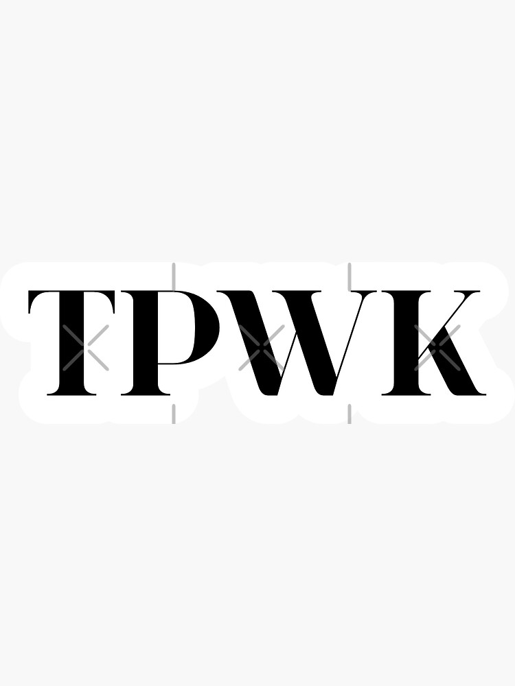 "TPWK " Sticker for Sale by logicstickers | Redbubble